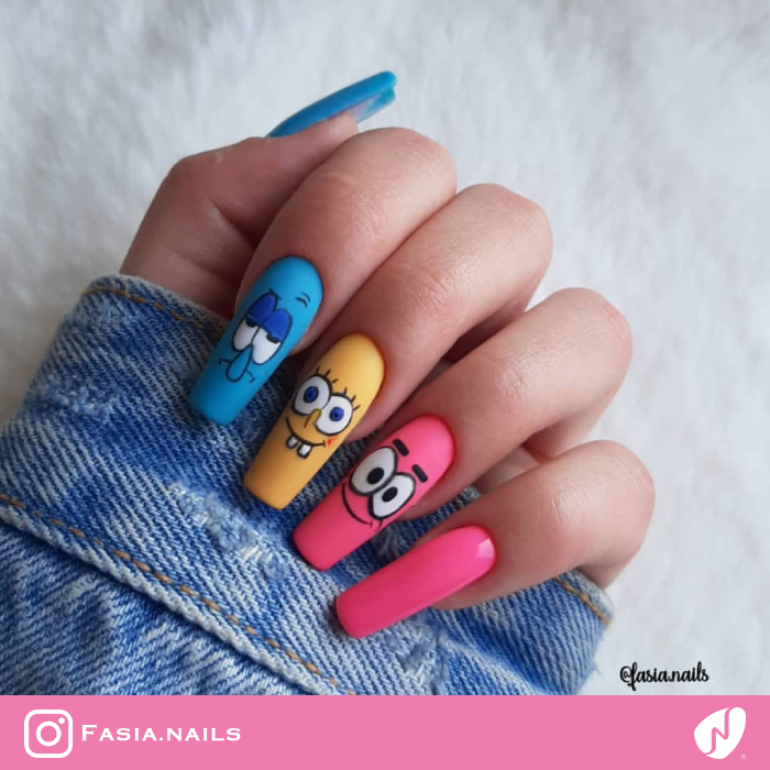 Spongebob Nail Design Ideas