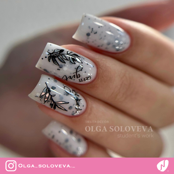 Calligraphy Nails | Writing on Nails