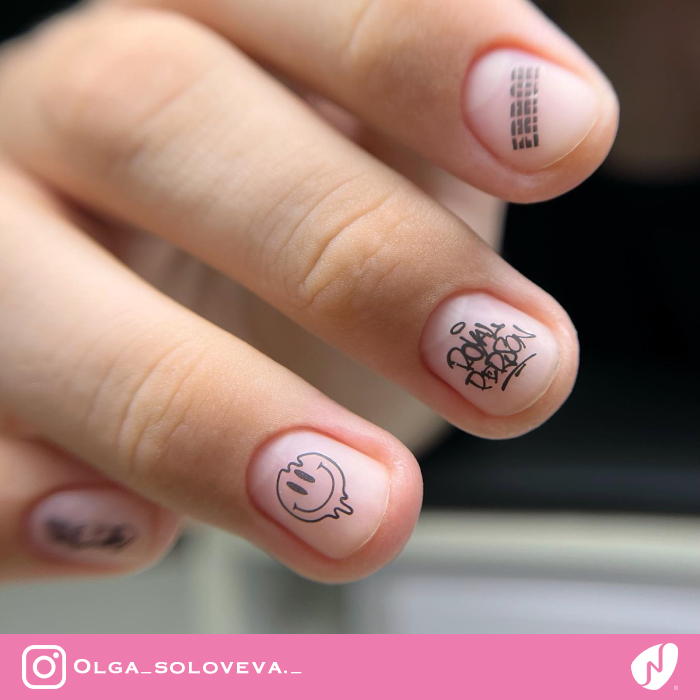 Calligraphy Nails | Writing on Nails