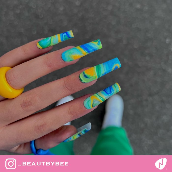 Swirl Nail Design Ideas