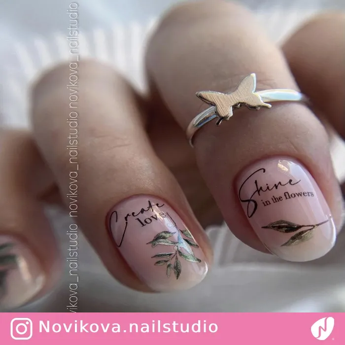Calligraphy Nails | Writing on Nails