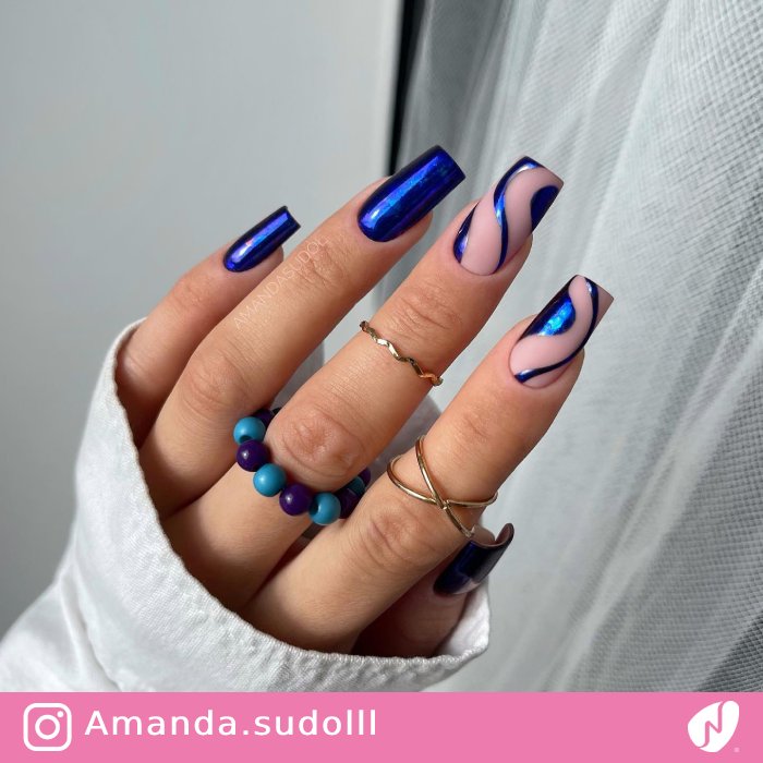 Swirl Nail Design Ideas