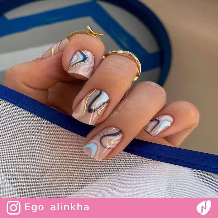 Swirl Nail Design Ideas