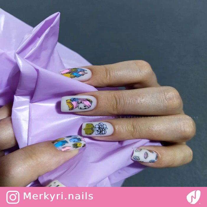 Portrait Nail Design Ideas