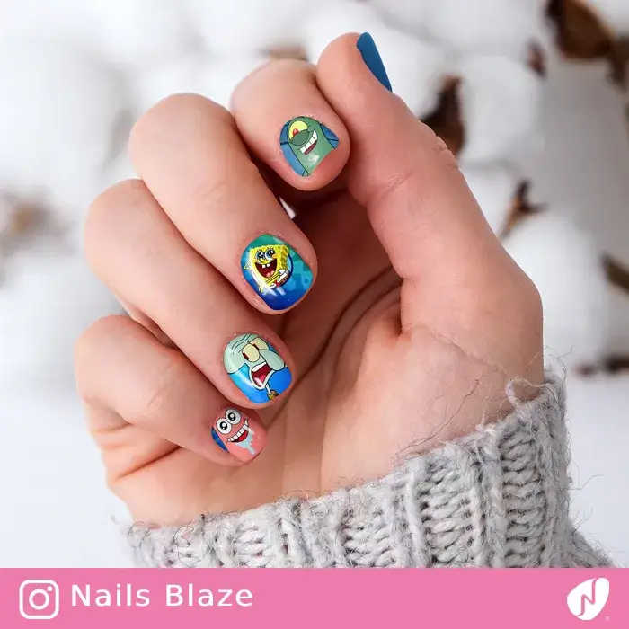 Spongebob Nail Design Ideas