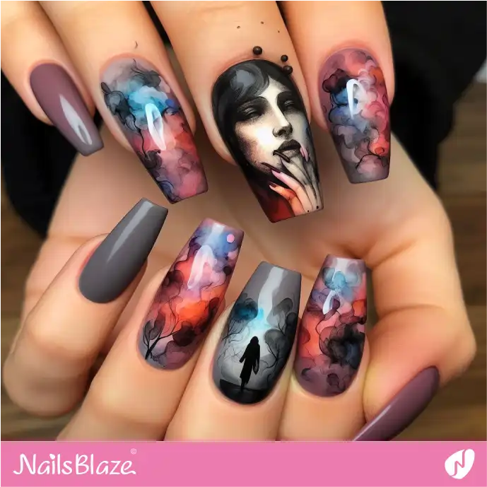 Portrait Nail Design Ideas